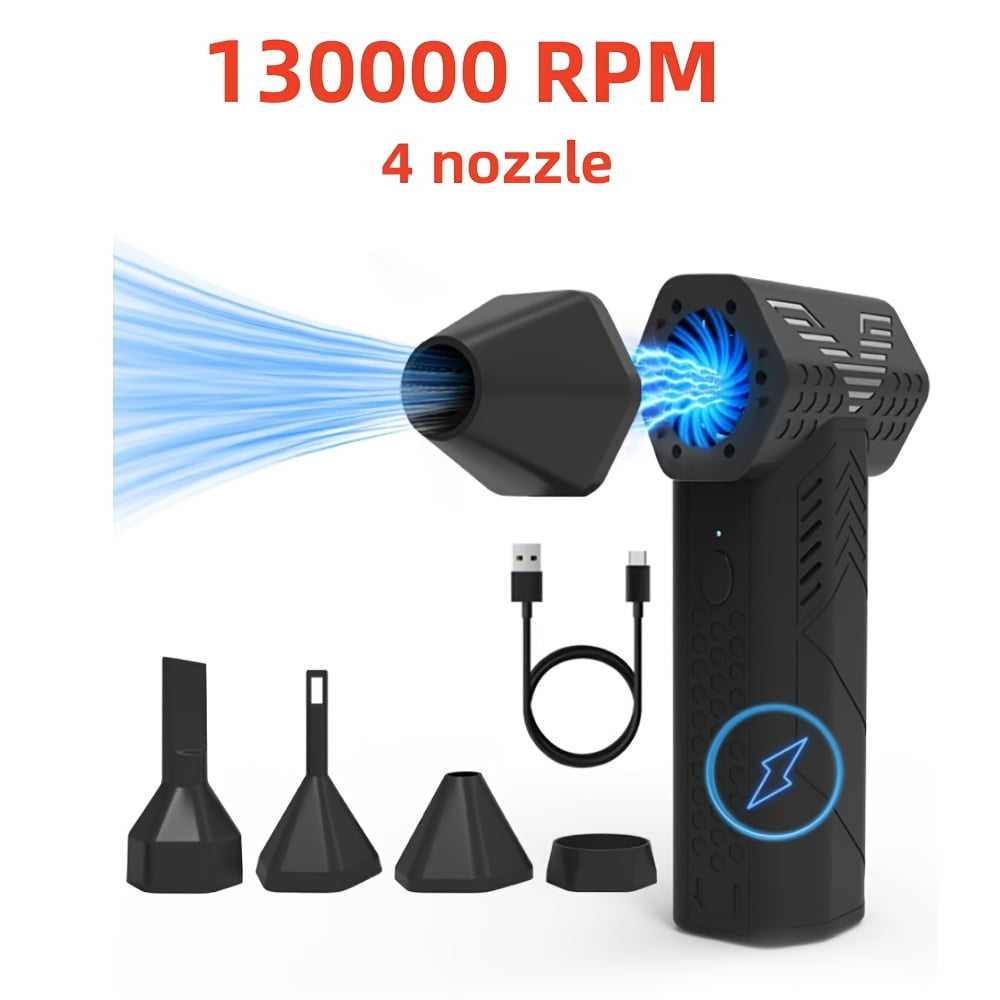 Turbo Jet Fan With 130000 RPM Brushless Motor, 7500mAh Rechargeable ...