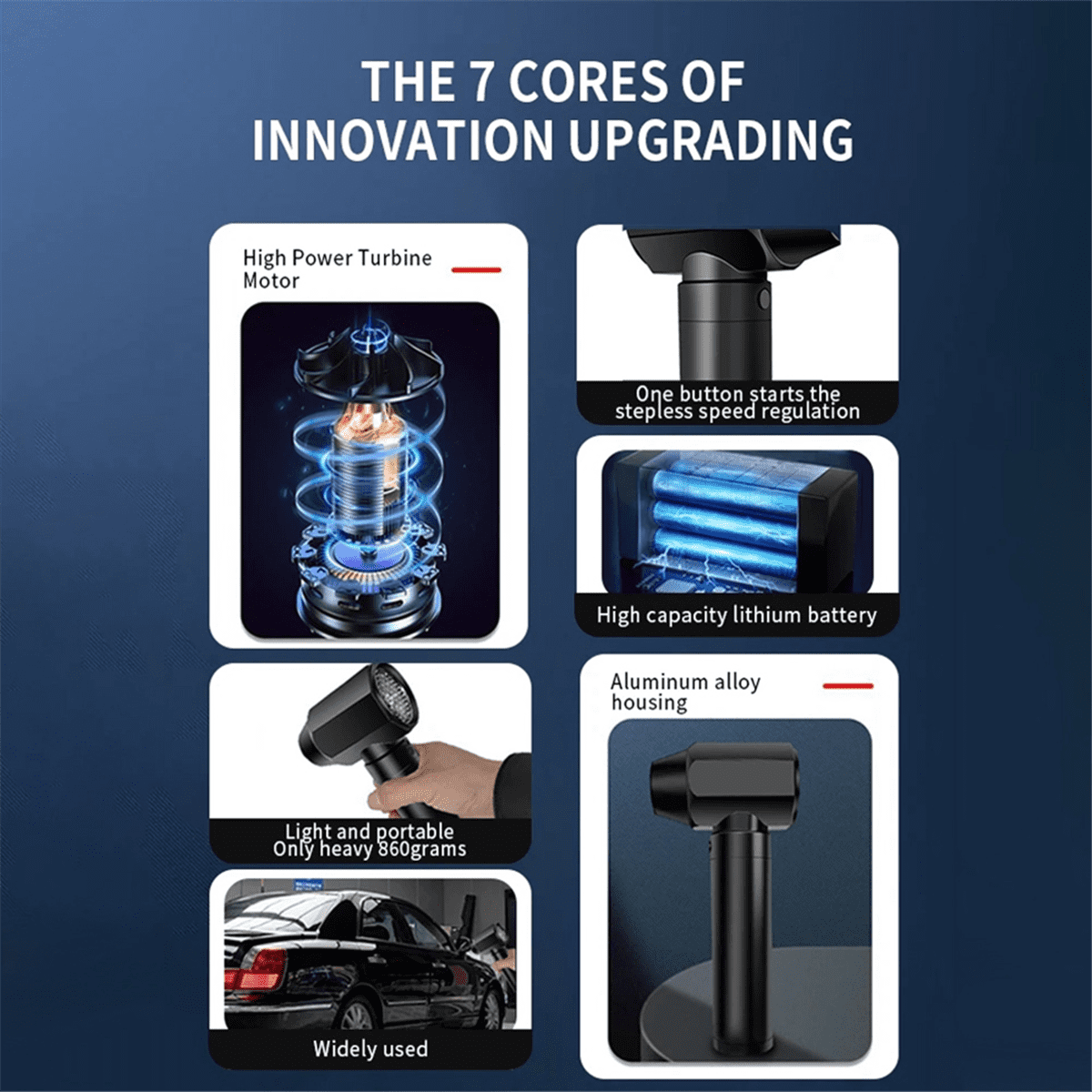 Turbo Jet Fan Violent Blower Mini Turbo Fan 52MM Handheld Brushless ...