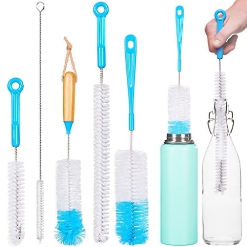 Turbo Microfiber Bottle Brush Cleaner Pack, 5 Pack, Nylon Bristles ...