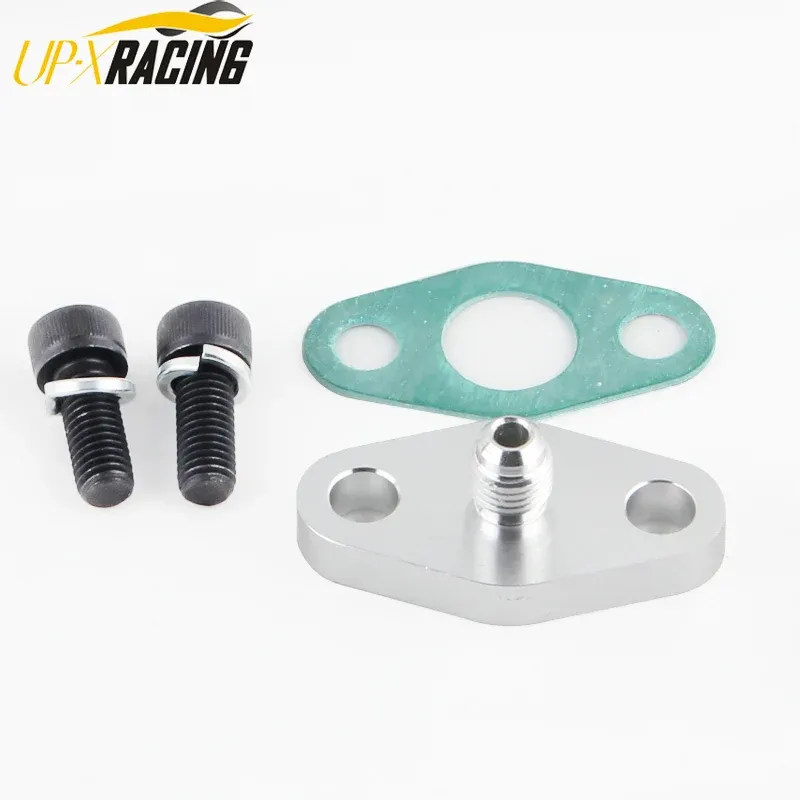 Turbo Oil Feed Inlet Flange Gasket Adapter Kit 4AN 4 AN Fitting T3 T3 ...