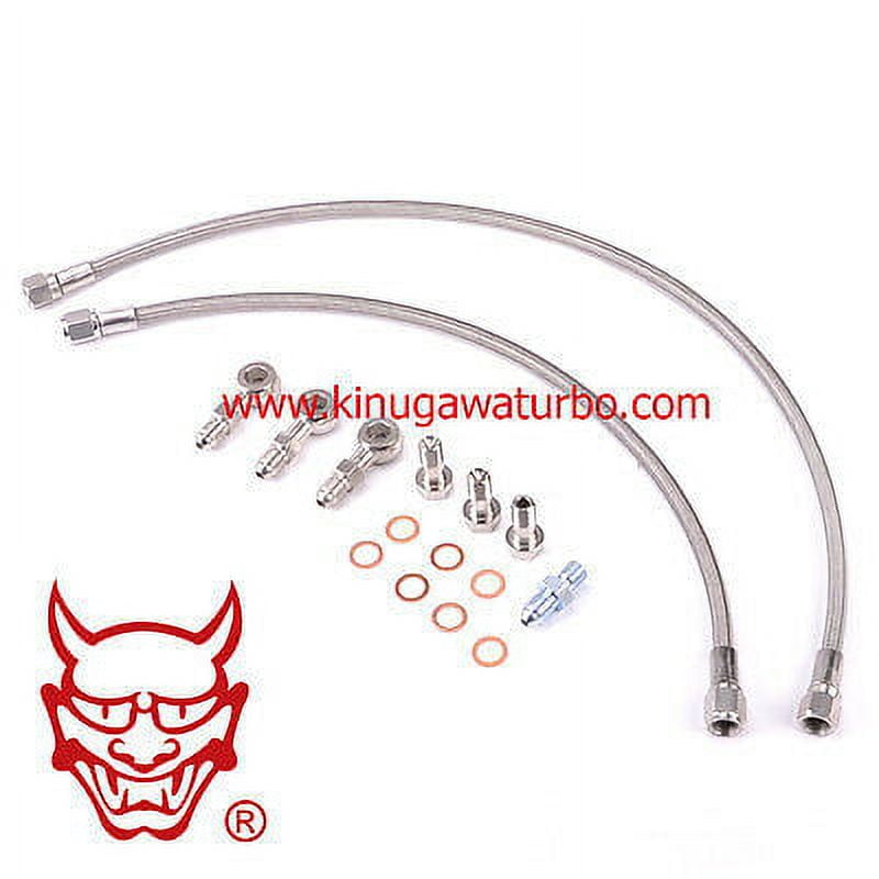Turbo Oil Feed Line Kit 3000GT / Stealth 6G72T Twin Stock TD04 9B turbos - Walmart.com