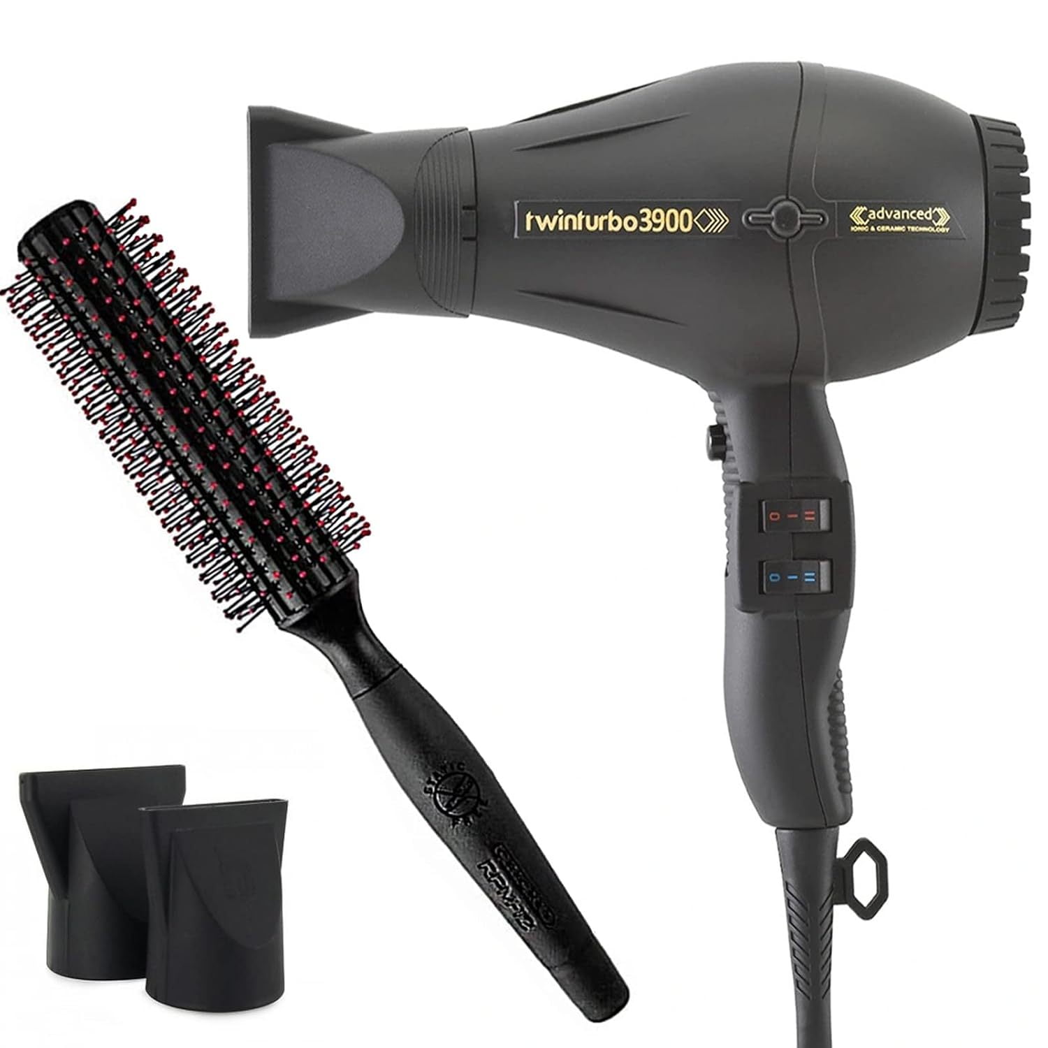 Turbo Power 3900 Hair Dryer Ionic Professional, Black, Twin Turbo ...