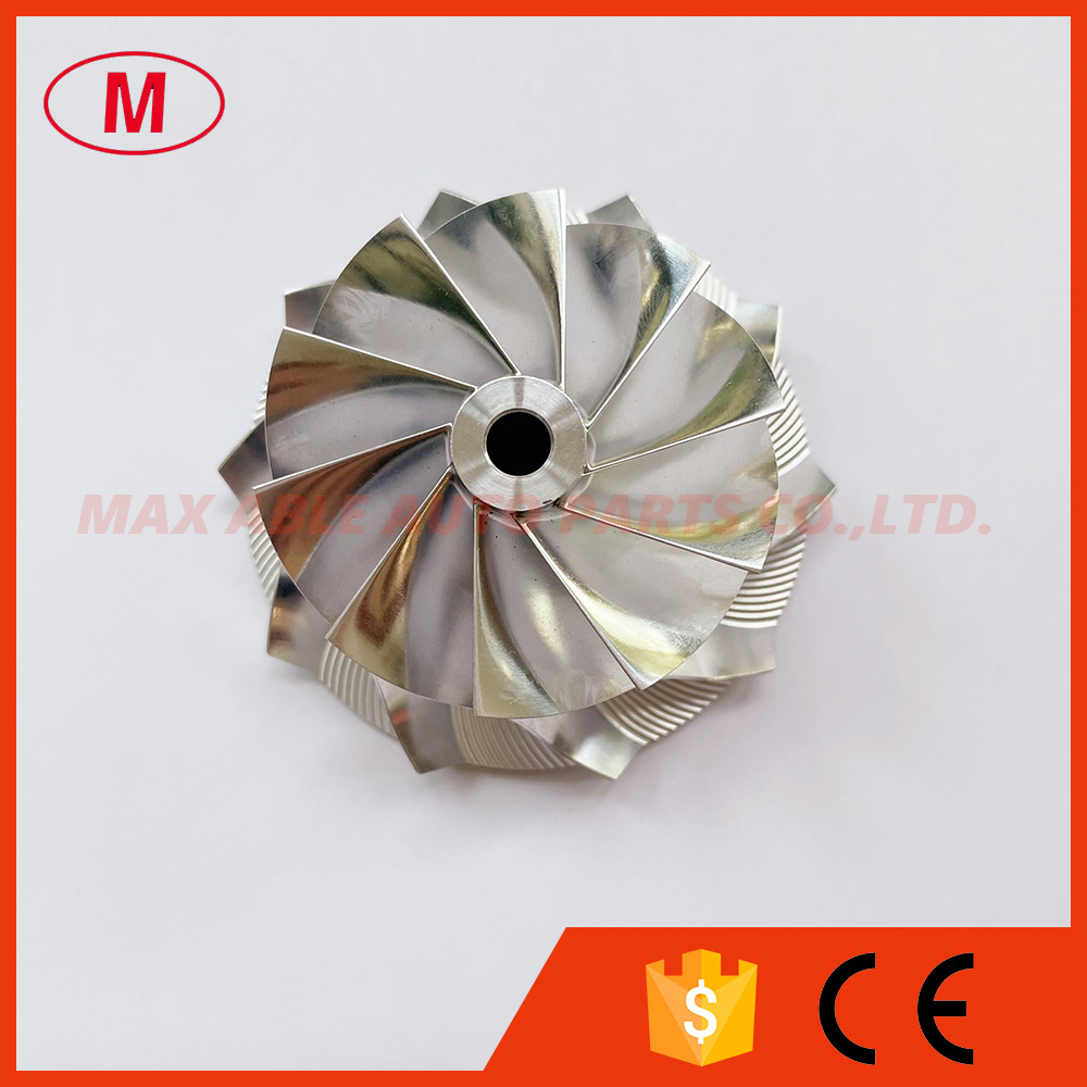 Turbo RHF5 43.40/56.00mm 10+0 blades, 2618 aluminum compressor wheel ...