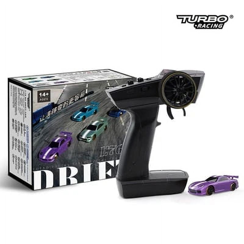 Turbo Racing 1:76 C64 Drift RC Car With Gyro Radio Full Proportional ...