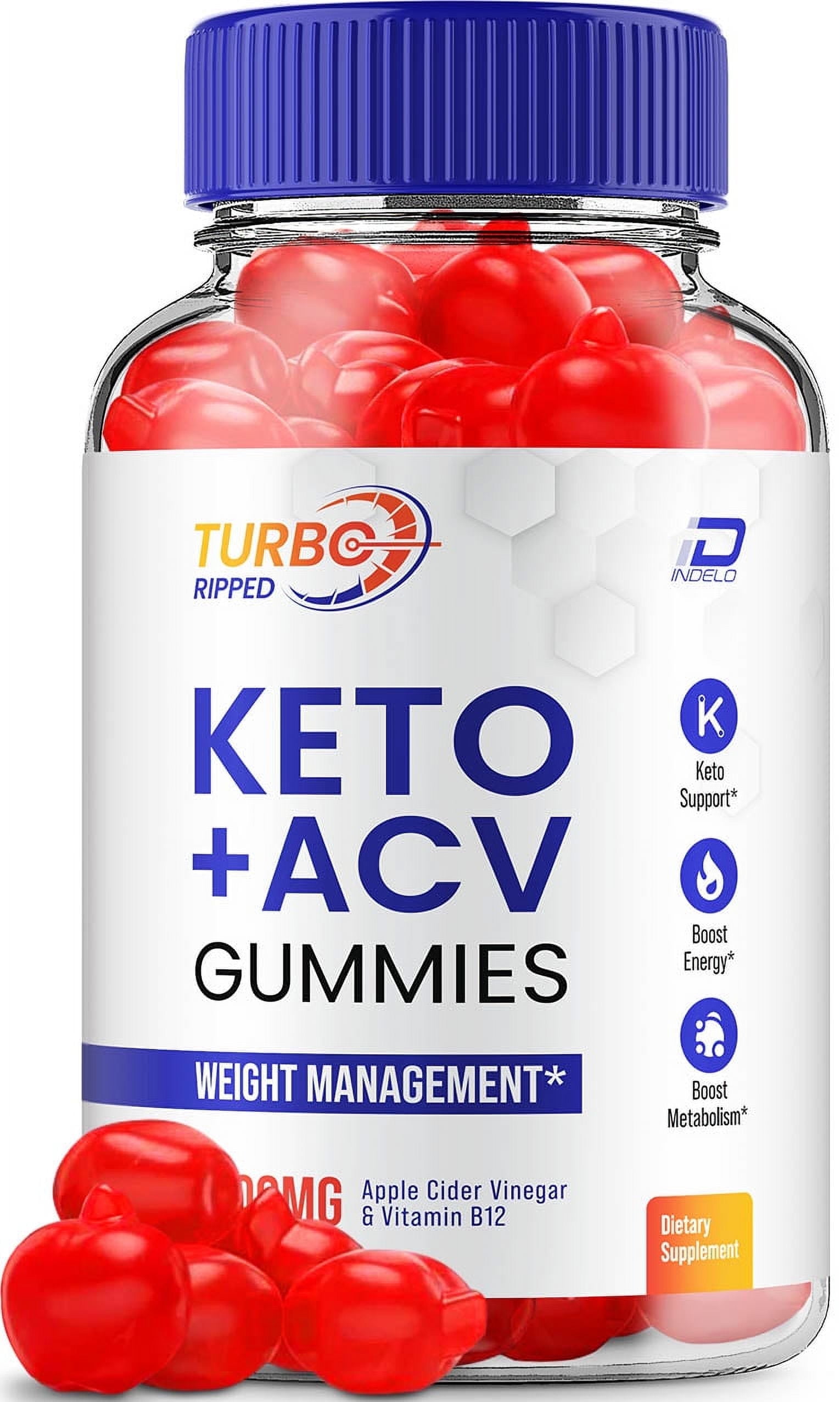 Turbo Ripped Keto ACV Gummies – TurboRipped 1000MG, 60 Gummies ...