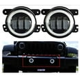 Turbo SII 2pcs 4” High/Low Fog Led Lights Angel Eyes D030-2 - Walmart.com