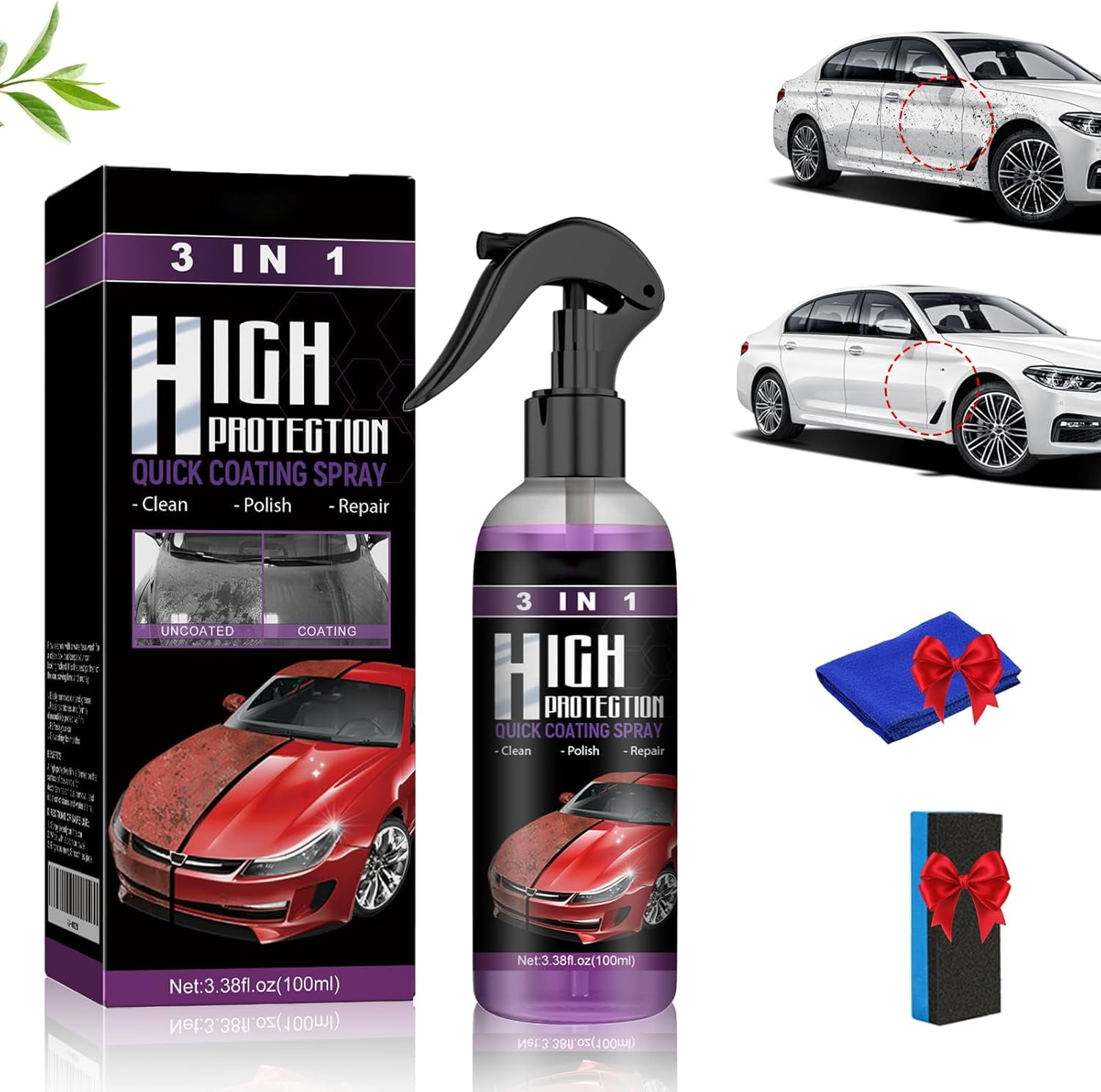 Turbo Shine Nexa Anti-Scratch Spray, 2025 Upgrade 3 in 1 High ...