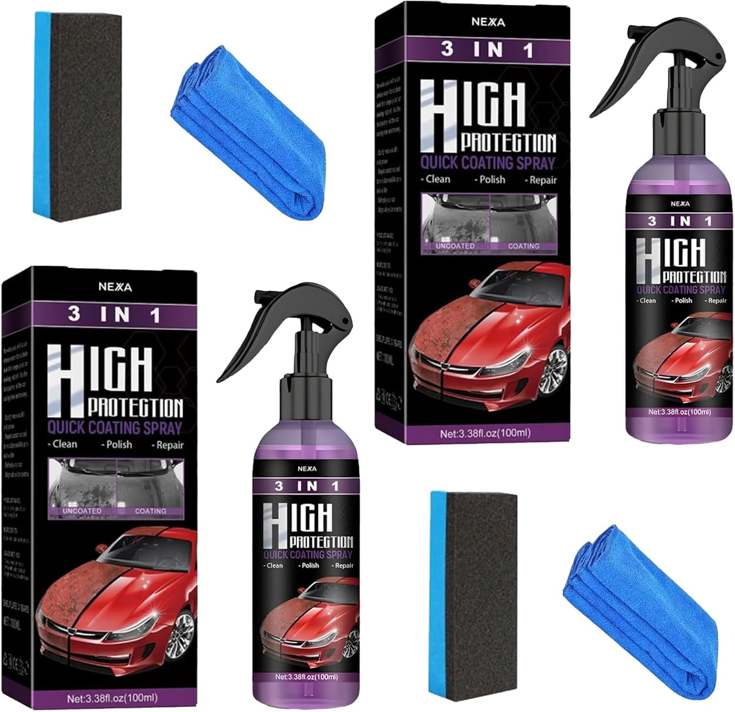 Turbo Shine Nexa, Automatic Manual Paint Color Change Cleaning Coating, 2025 Upgrade 3 in 1 High ...