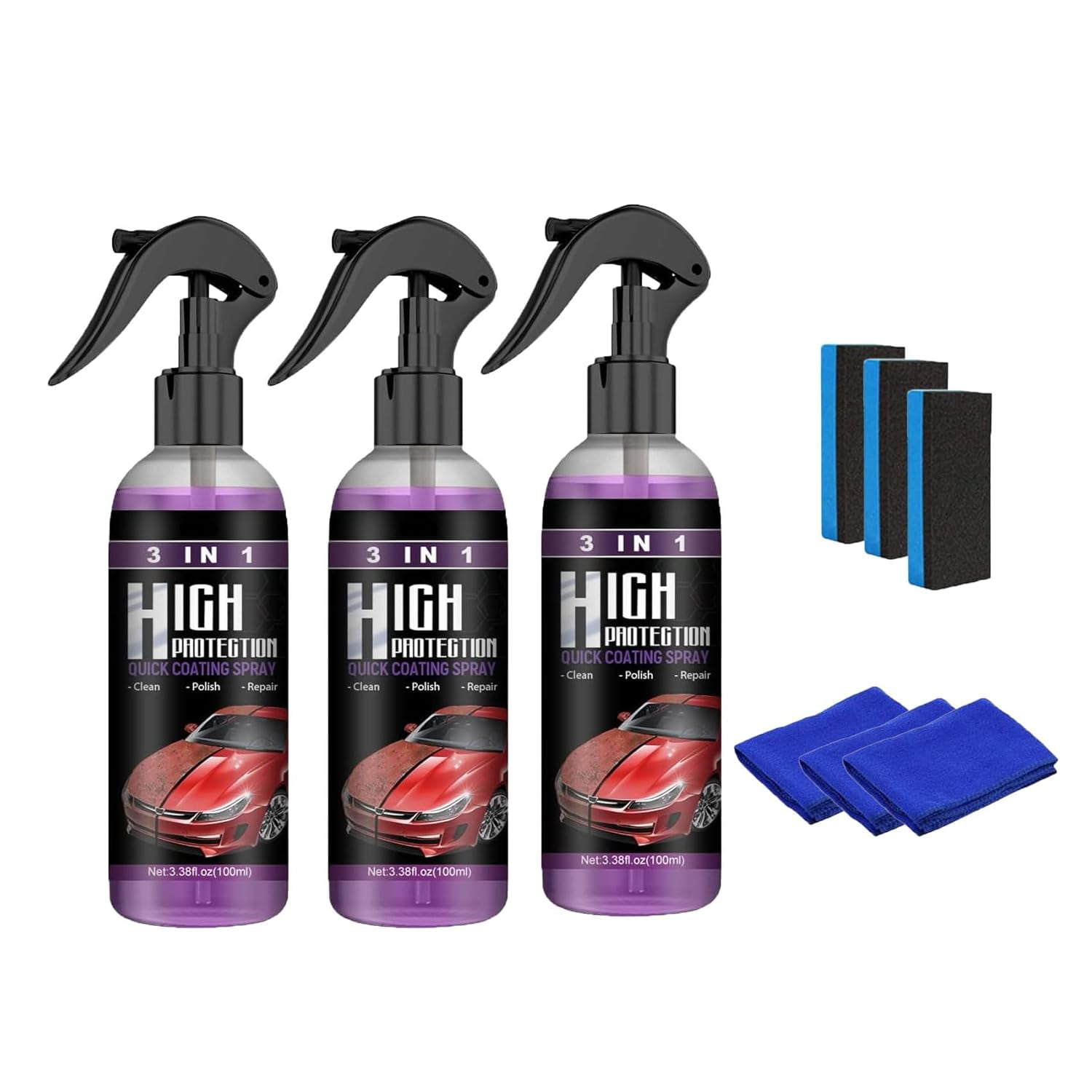 Turbo Shine Nexa, Car Anti-Scratch Spray,3 in 1 High Protection Quick ...