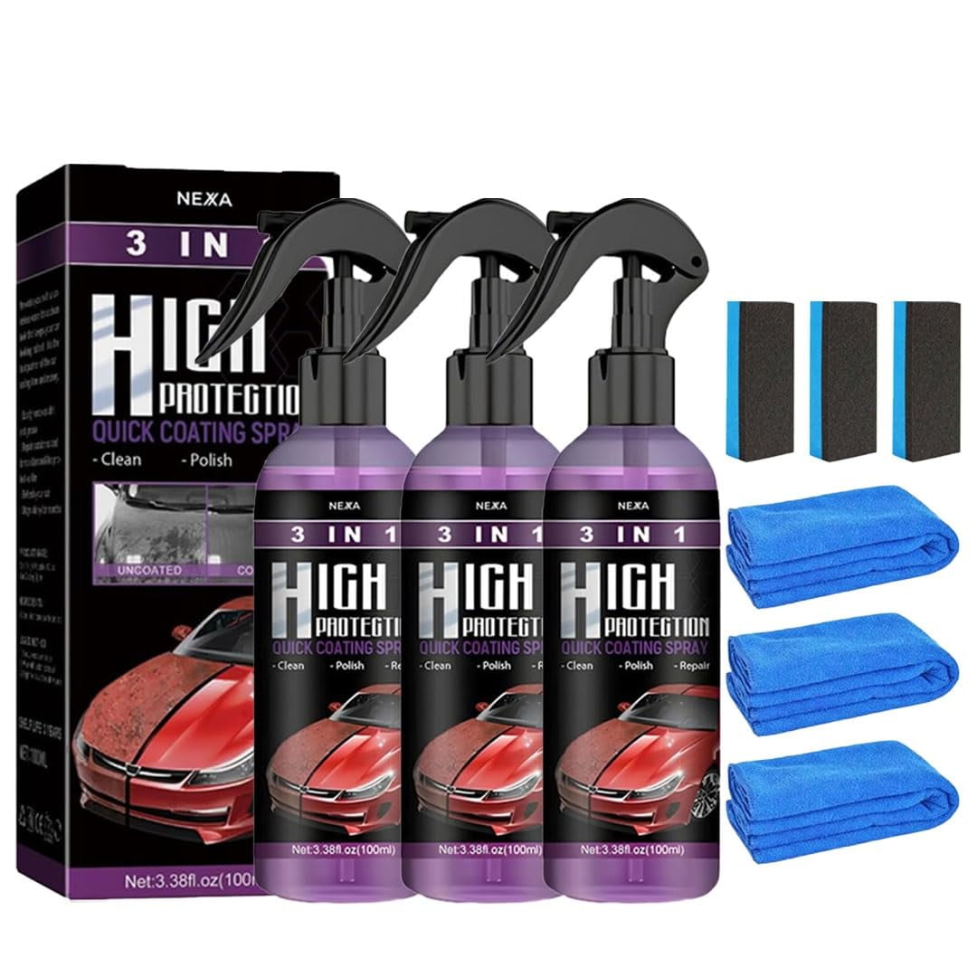 Turbo Shine Nexa Car Spray, 3 in 1 Car Spray – High Protection Scratch Remover & Polishing ...