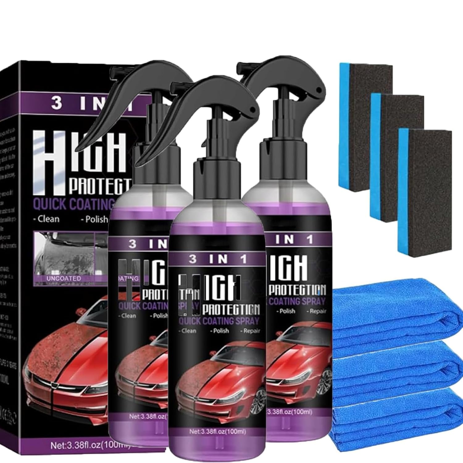 Turbo Shine Nexa Car Spray, Quick Shine, Nexa Turbo Shine Polish,Protective Coating for Cars ...