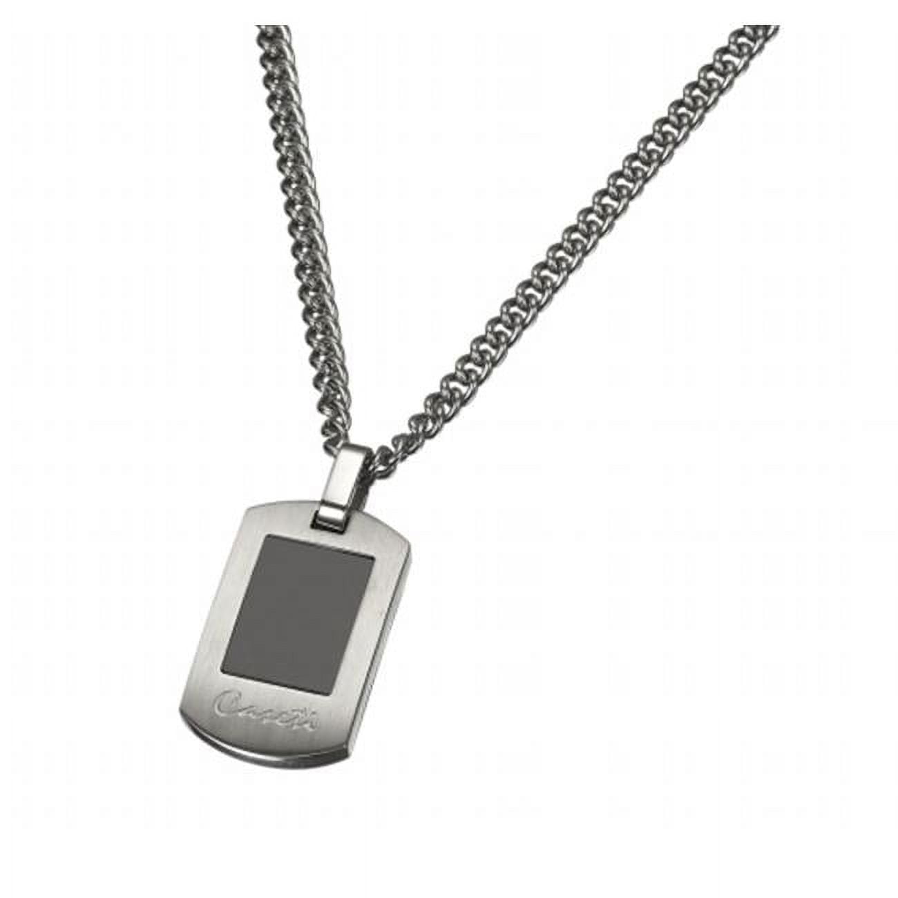 Turbo Stainless Steel and Black Onyx Pendant with Chain - Walmart.com