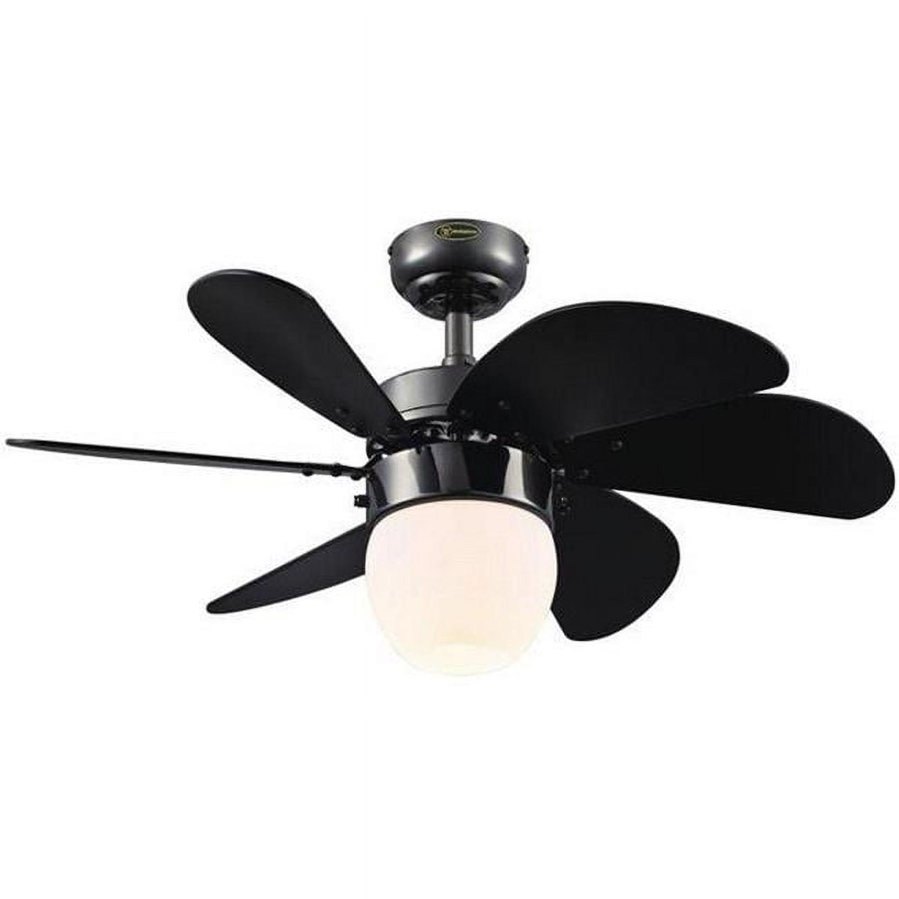 Turbo Swirl 30 in. Reversible Six Blade Indoor Ceiling Fan with Light ...