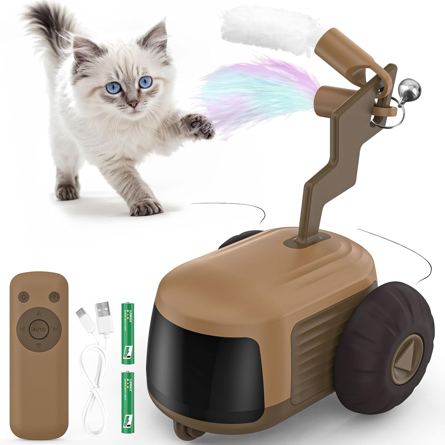 Turbo Tail 4.0 Remote Control Cat Toy, Smart Obstacle Avoidance ...