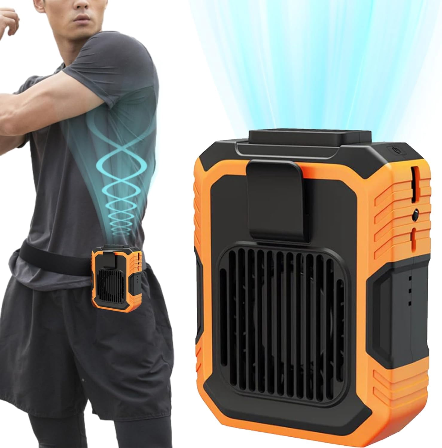 Turbo Track Fan, 5-in-1 Multifunctional Portable Waists Fans ...