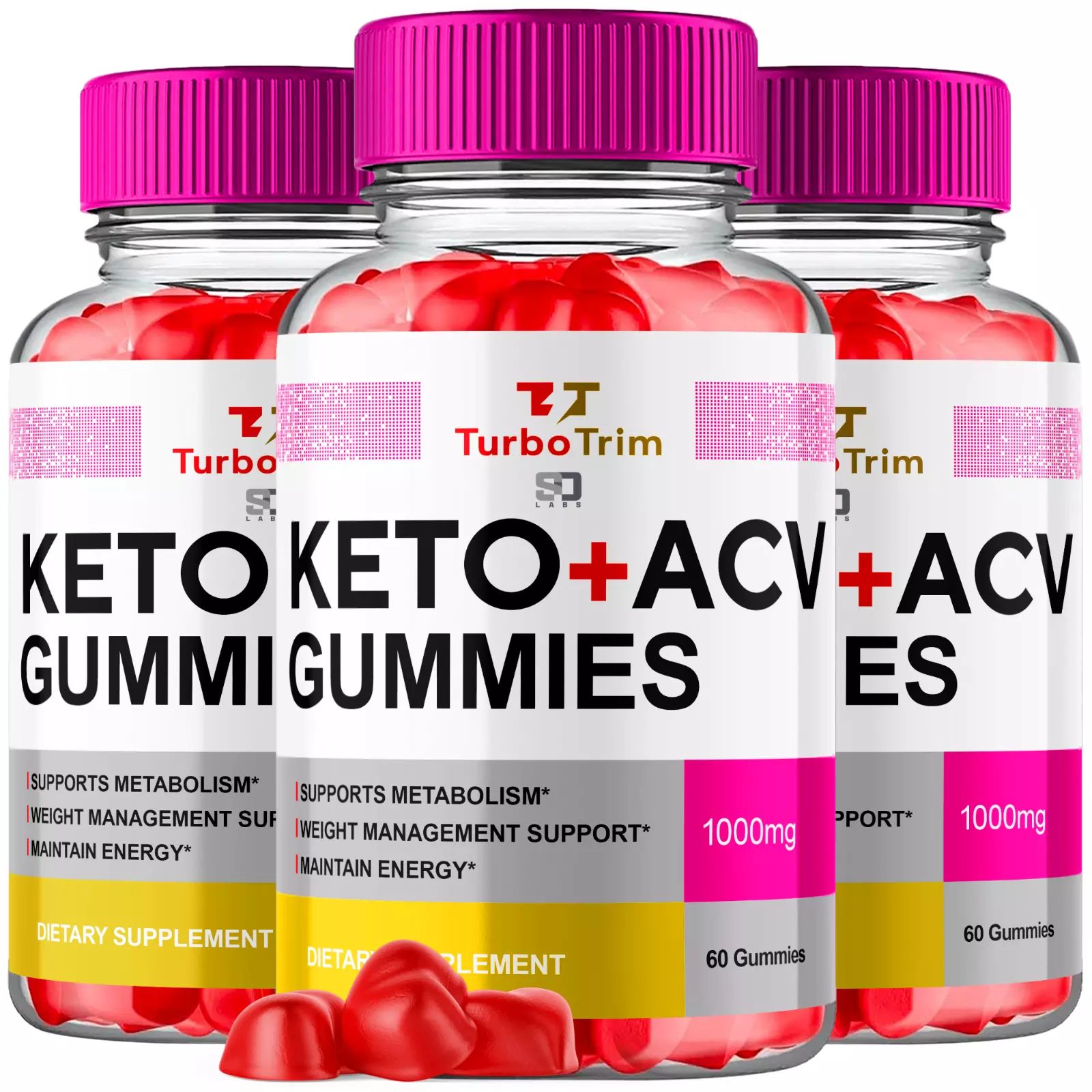 Turbo Trim Keto ACV Gummies Support Metabolism & Weight Management (3 ...
