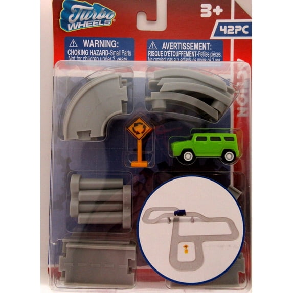 Turbo Wheels ~ Green Vehicle Sign & 40 Tracks ~ Trucks ~ Tiny Toys ...