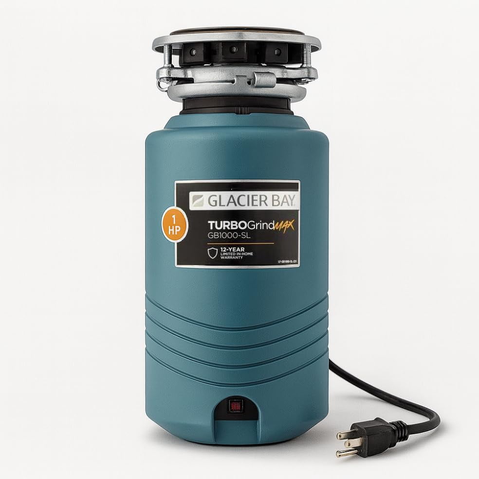 TurboGrind Max 1 hp. Continuous Feed Garbage Disposal with Power Cord ...