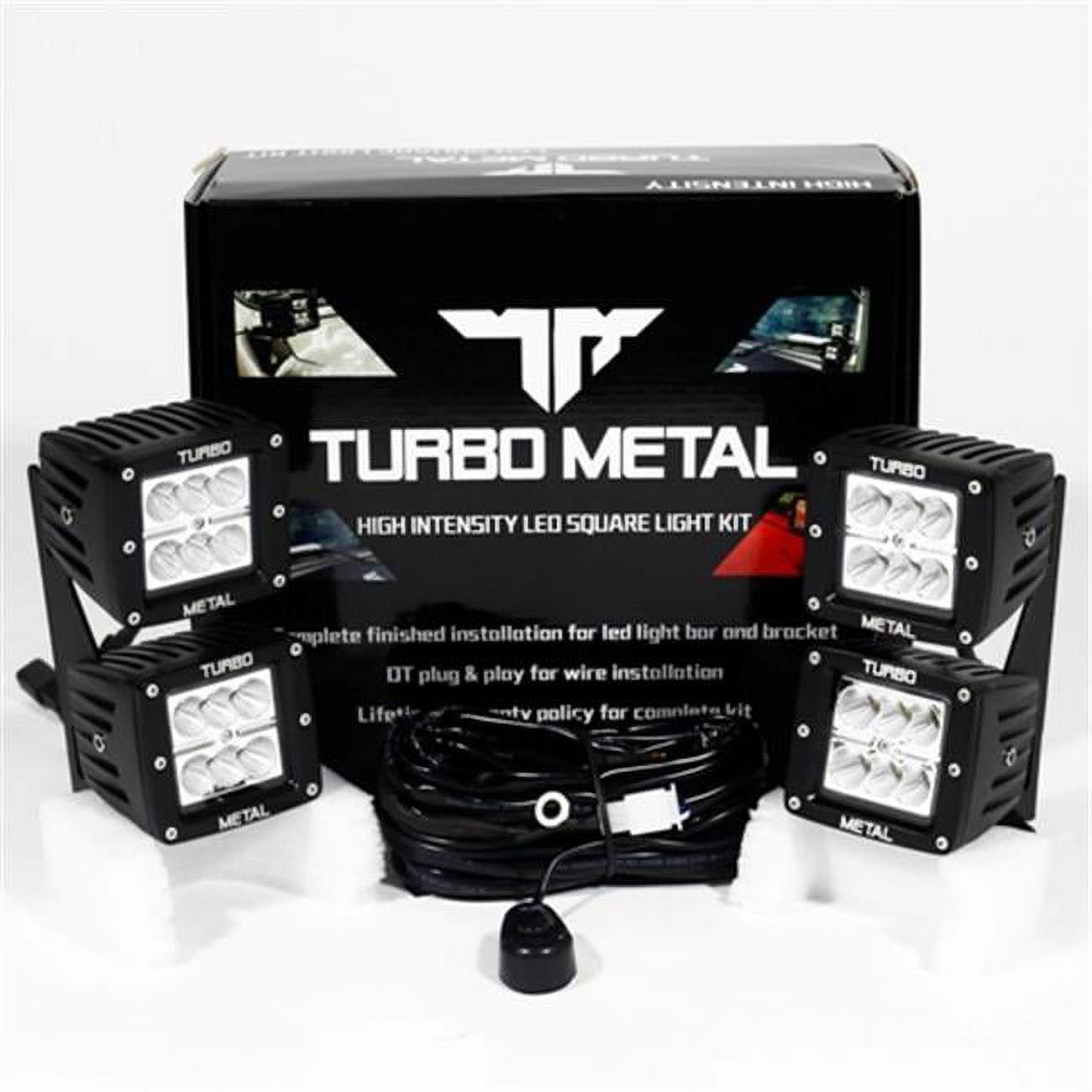 TurboMetal 18 W Cree LED Light Bar Set & A Pillar Double Row Mounting ...