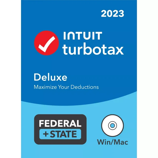 TurboTax 2023 Deluxe Federal & State Tax Software + Federal E-File ...
