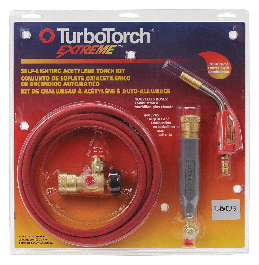 TurboTorch 0386-0836 PL-12DLX-B Torch Kit Swirl, for B tank, Air ...