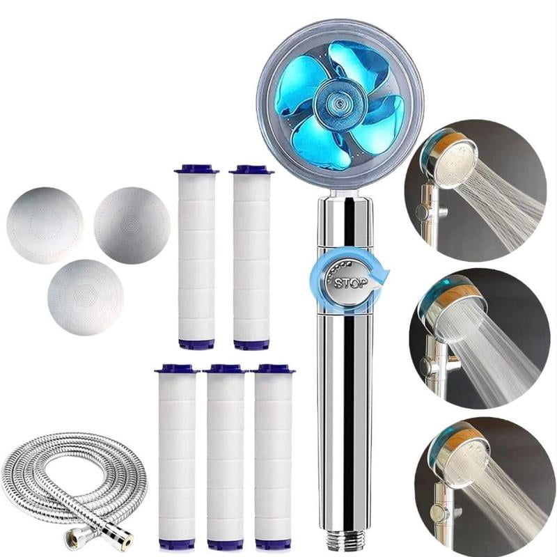 Turbocharged Shower Head, Handheld Turbo Fan High Pressure Shower Head ...