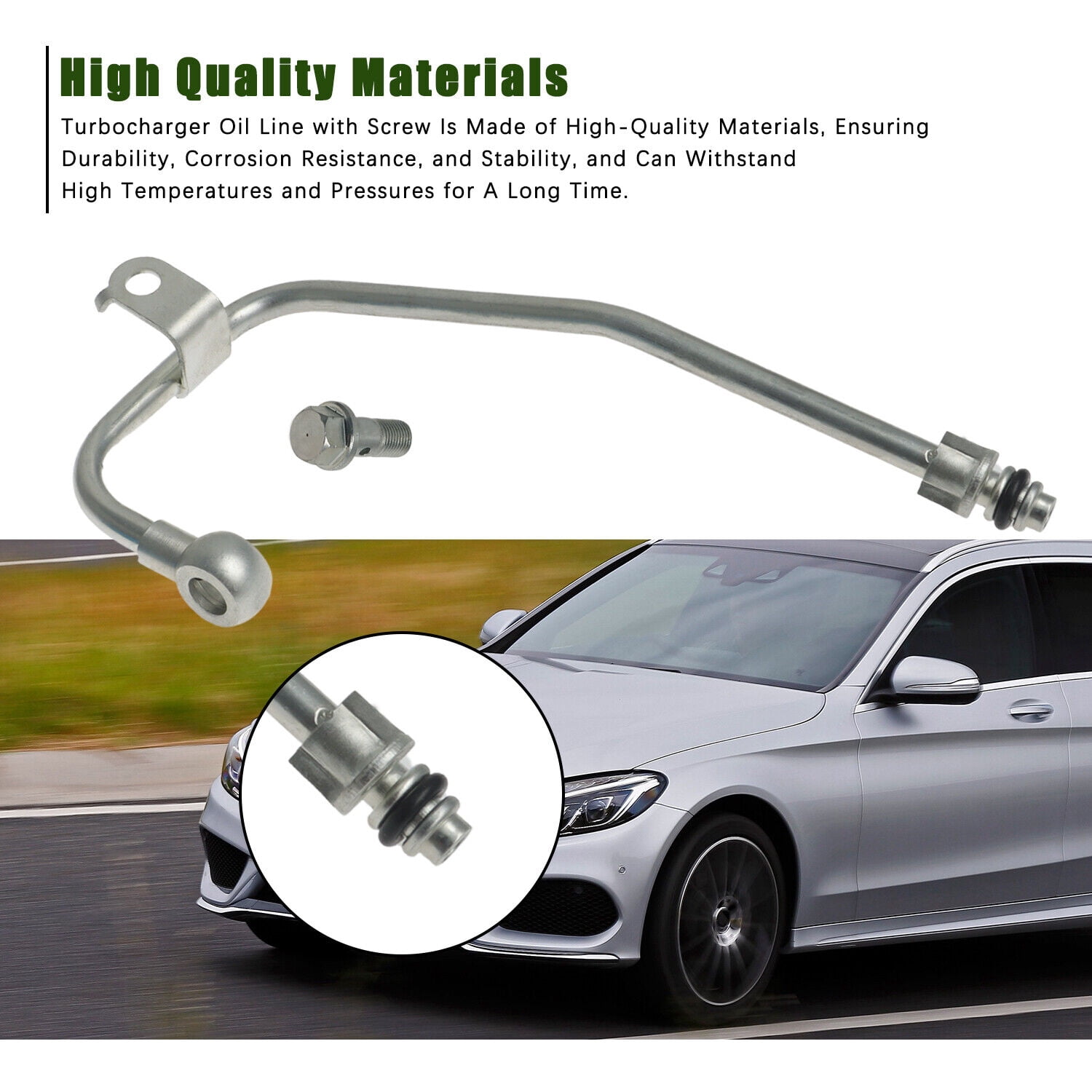 Turbocharger Oil Return Line Fit for 2012 2013 2014 2015 Mercedes C250 ...
