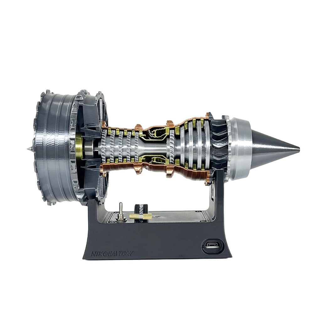 Turbofan Engine Model Adjustable Speed Aircraft Engine Turbojet Engine ...