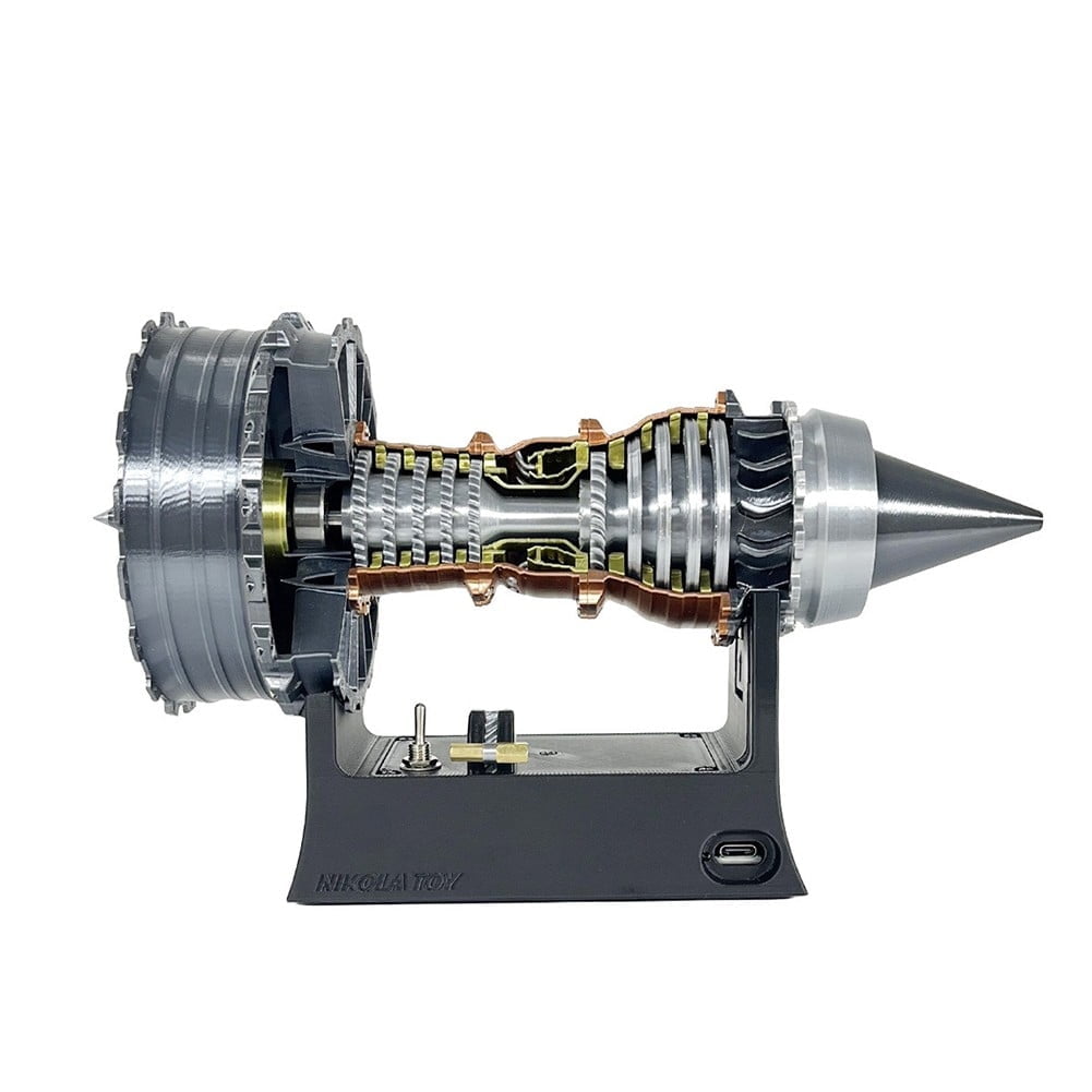 Turbofan Engine Model Adjustable Speed Aircraft Engine Turbojet Engine ...