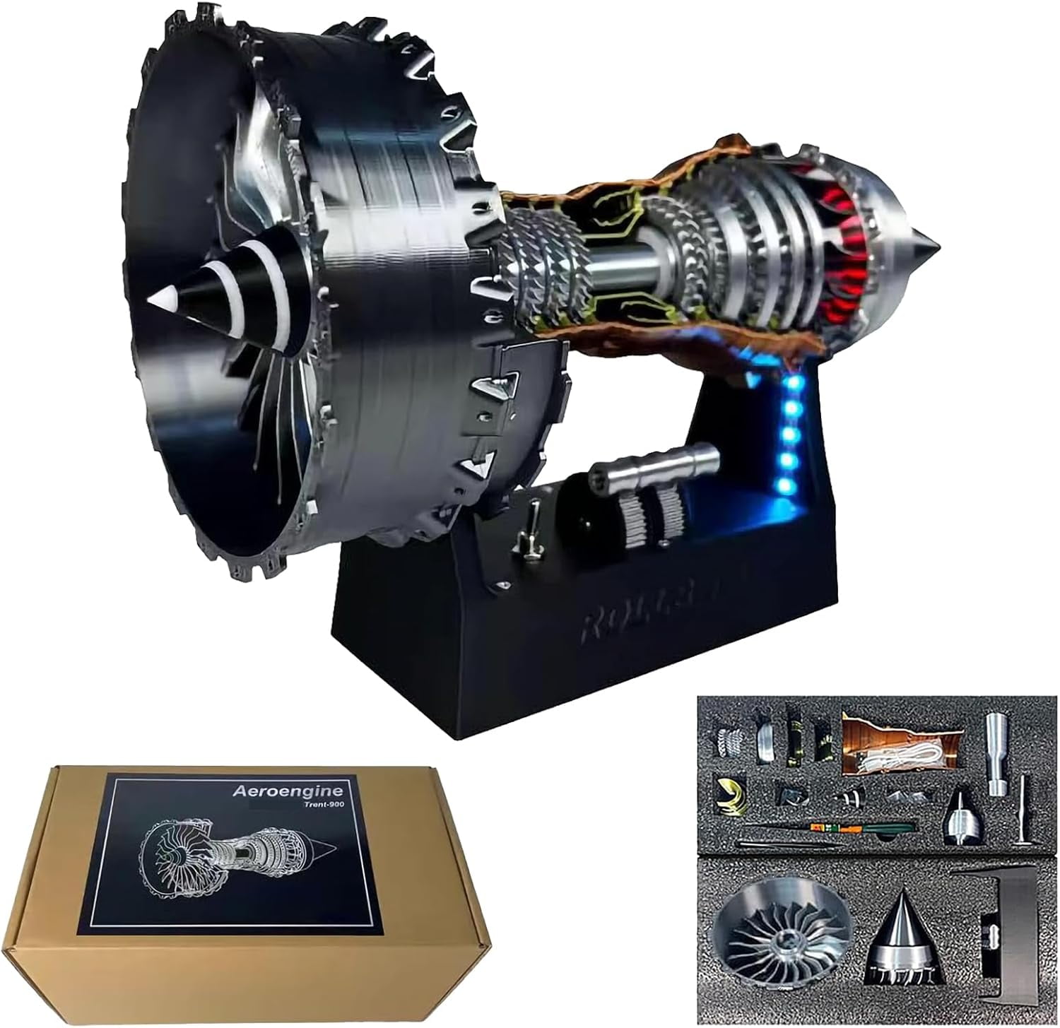 Turbofan Model Kit, Adjustable Speed TR900 Aircraft Engine Turbojet ...