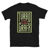 Turbografx 16 Logo T-Shirt, NEC PC Engine Retro Video Game Console 16 ...