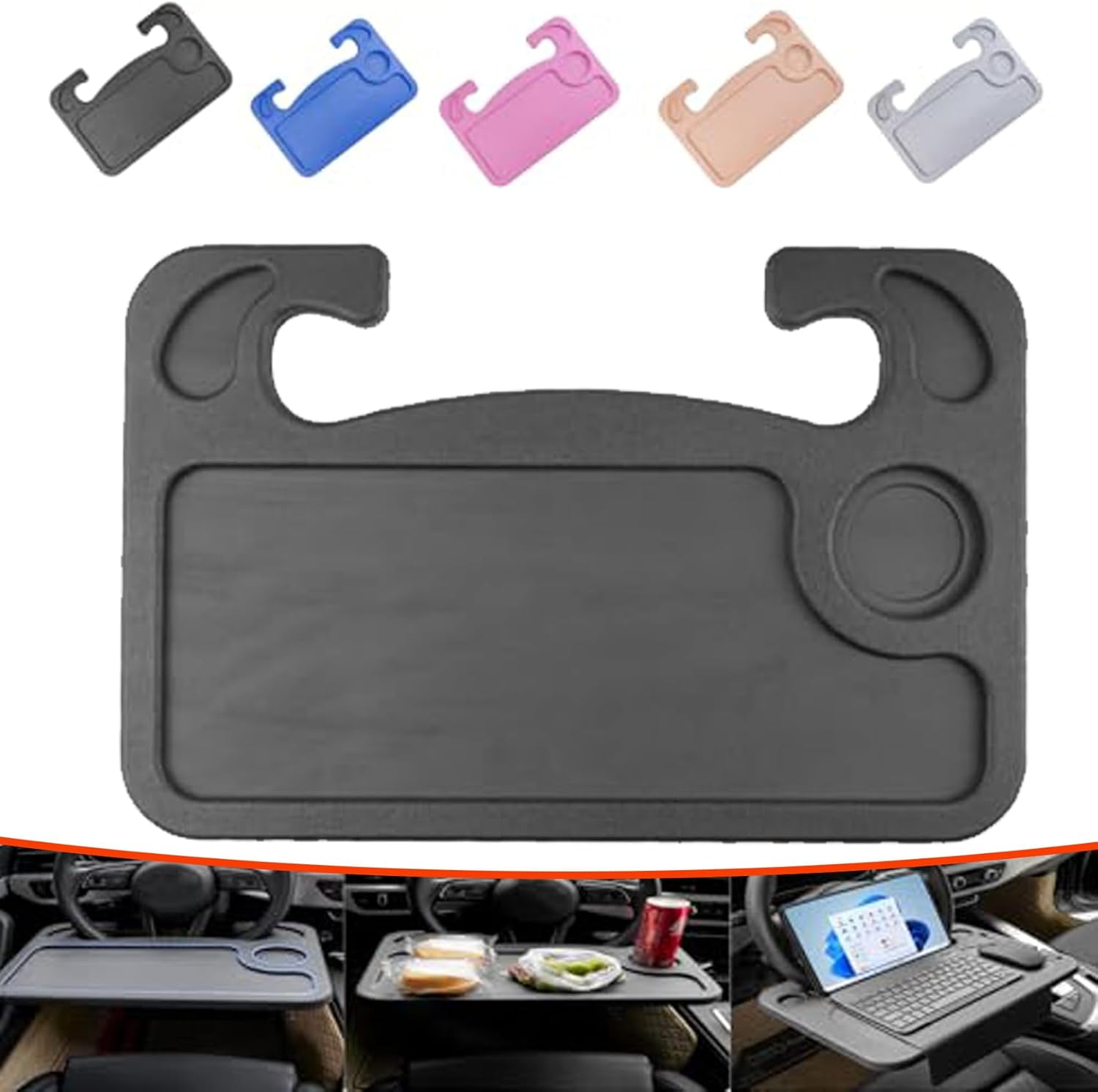 Turbotrack Tray, Turbo Track Tray, 2 in 1 Car Steering Wheel Tray ...