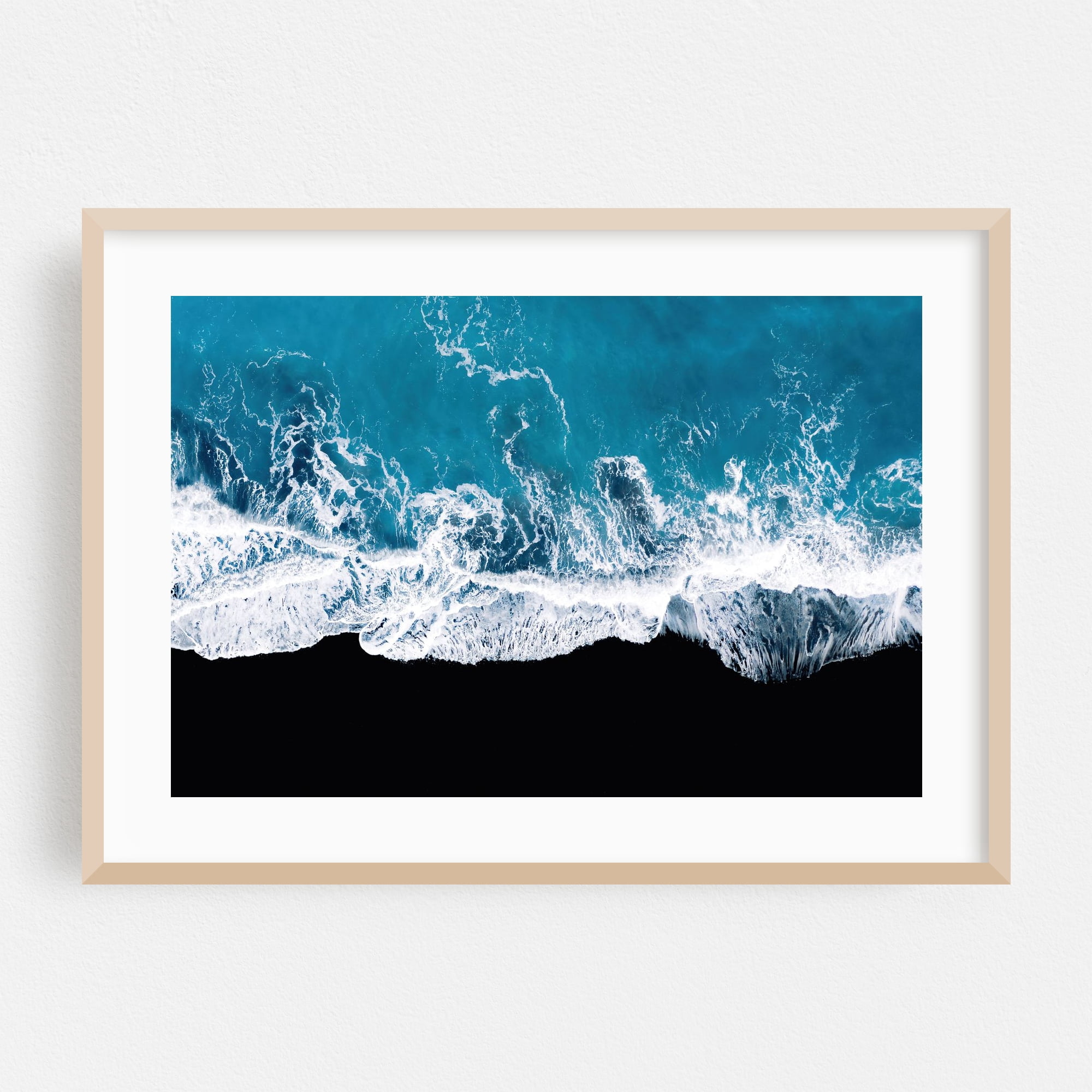 Turbulent Ocean Waves crashing on a Black Sand Beach in Iceland ...