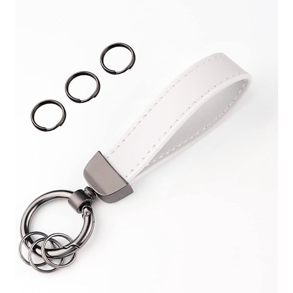 Turcee Leather Car Keychain - Carbon Fiber Interior Key Fob with Anti ...