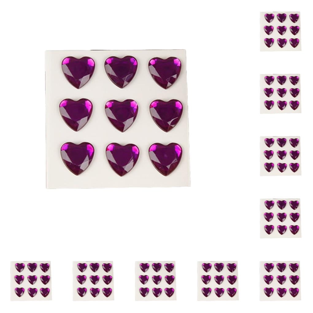 TureClos 10 Sheets Rhinestone Stickers Children Hand Acrylic Decals ...