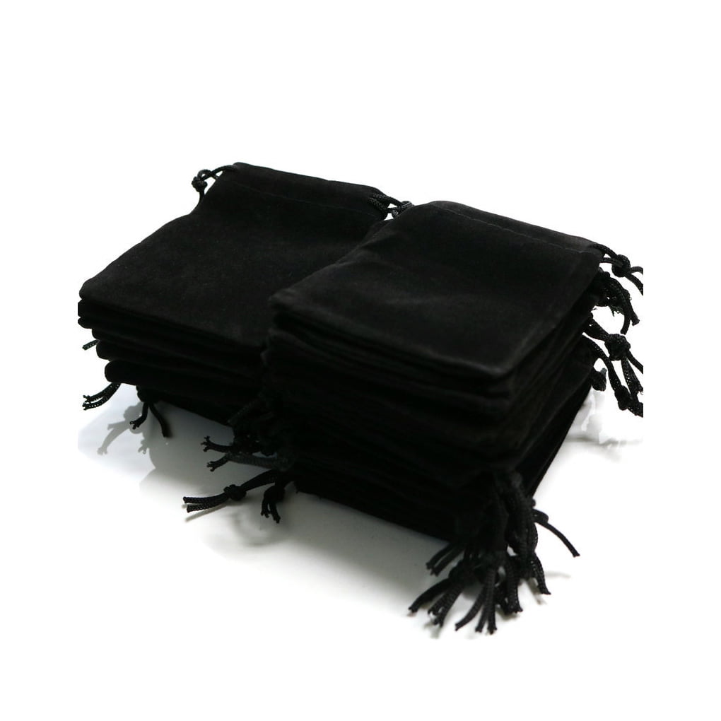 TureClos 100pcs Drawstring Pouch Velvet Jewelry Bag Storage Ornaments ...
