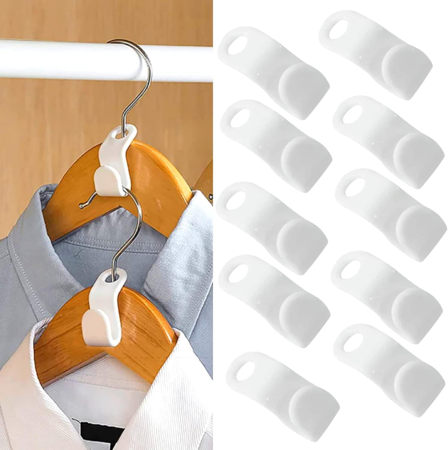 TureClos 10PCS Clothes Hanger Connector Hooks Hanger,Plastic Connector ...