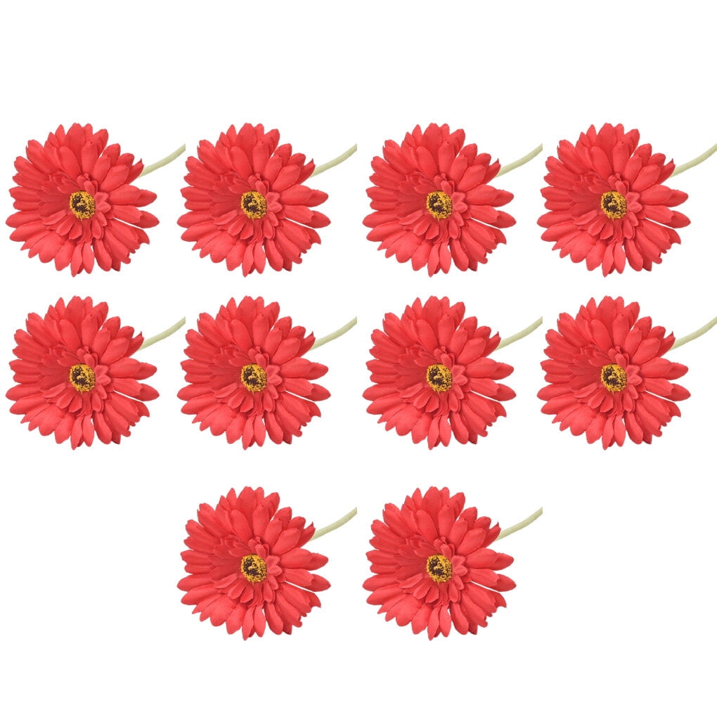 TureClos 10Pcs Household Artificial Gerbera Flower Bouquet Lifelike ...