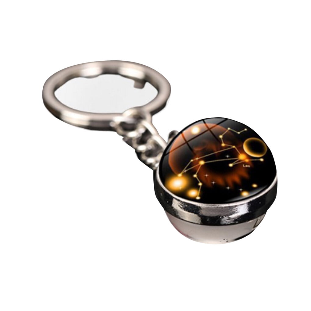 TureClos 12 Constellation Keychains Fashion Starry Sky Nebula Luminous ...