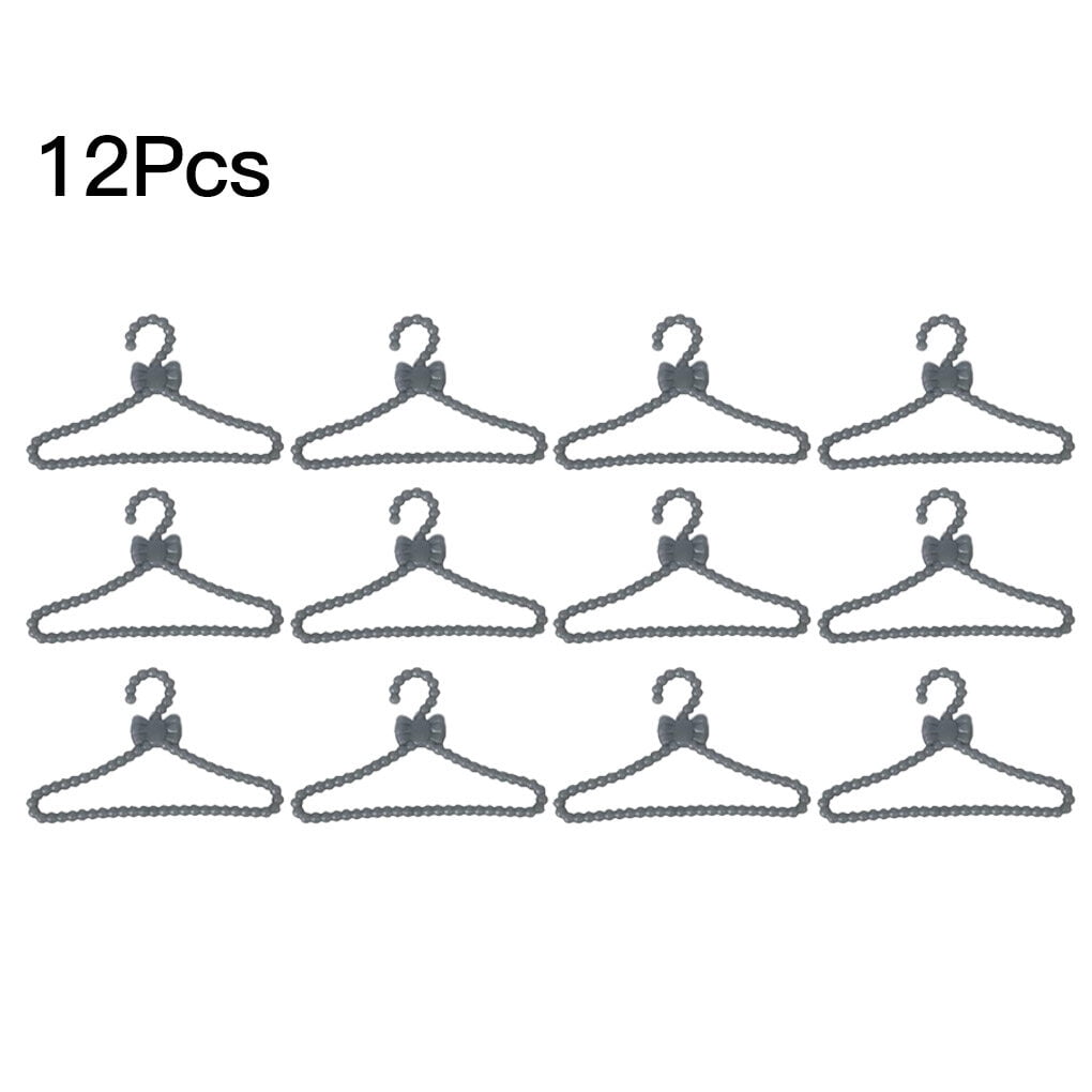 TureClos 12pcs Doll Clothes Hanger Children Toy Doll Clothes Dress Coat ...