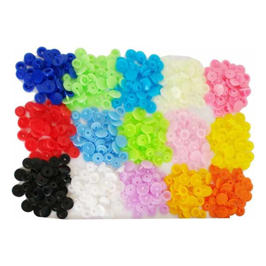 TureClos 150/250 Sets/lot T5 12MM Round Plastic Snaps Button Fasteners ...