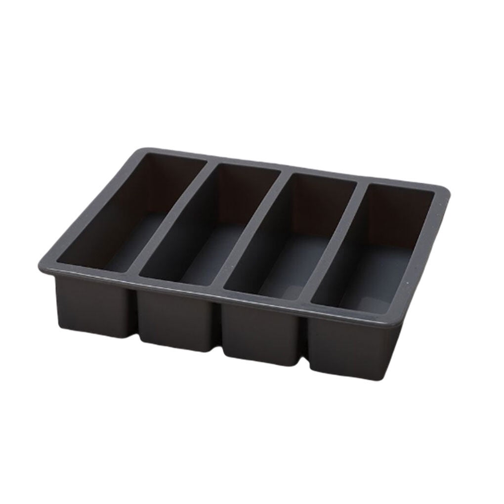 TureClos 4 Grid Silicone Mold Ice Cubes Rectangular Shape Complementary ...