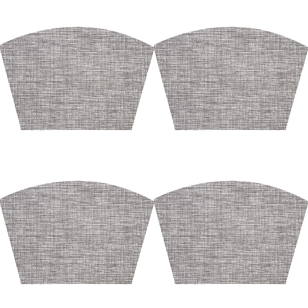 TureClos 4 Pieces Round Table PVC Placemats Wedge Shaped Woven Placemat ...