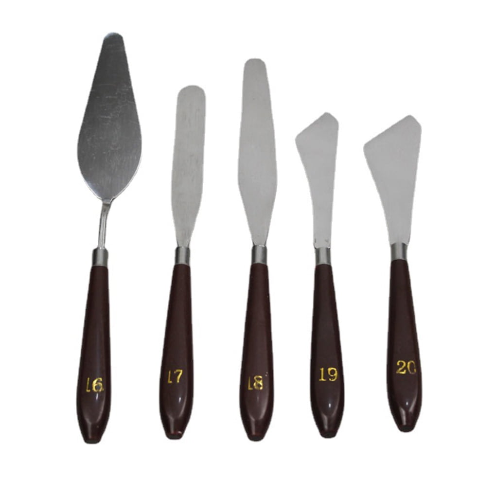TureClos 5 Pieces Painting Knife Set Stainless Steel Palette Knife Oil ...
