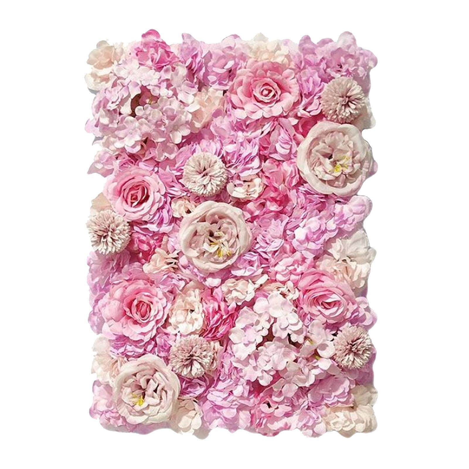 TureClos Artificial Silk Flowers Wall Panel Wedding Party Floral ...