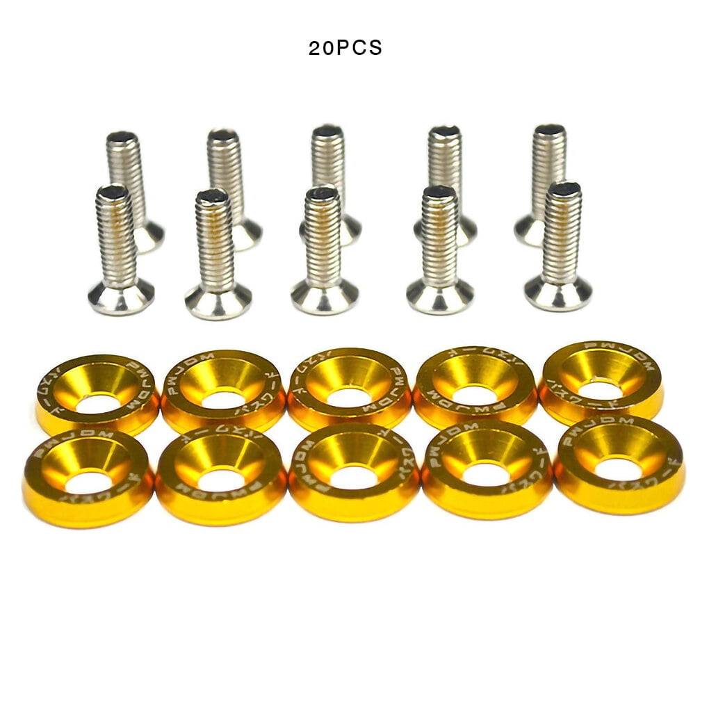 TureClos Car Fender Washer Bolt Screw Colorful Concave Washer Screw ...