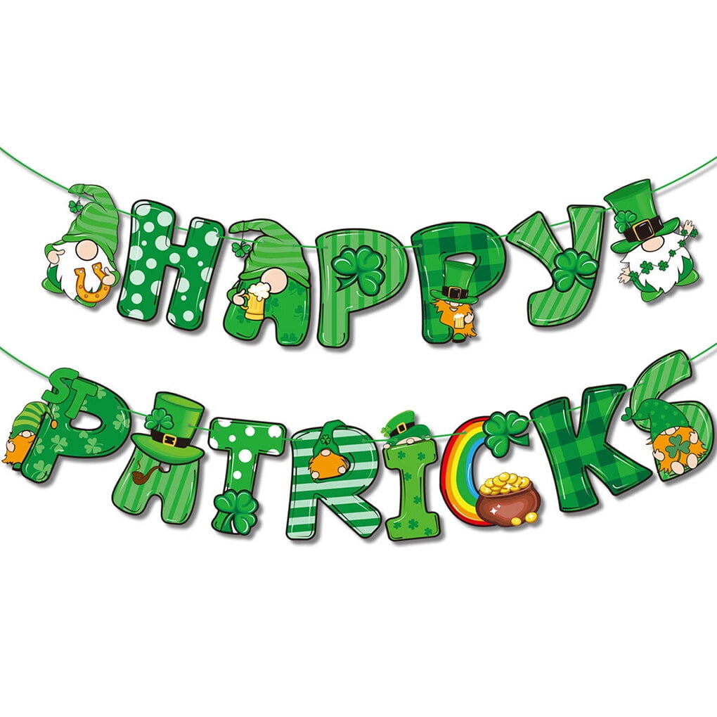 TureClos Decoration St.Patrick's Day Garland Banner Photo Props Pennant ...