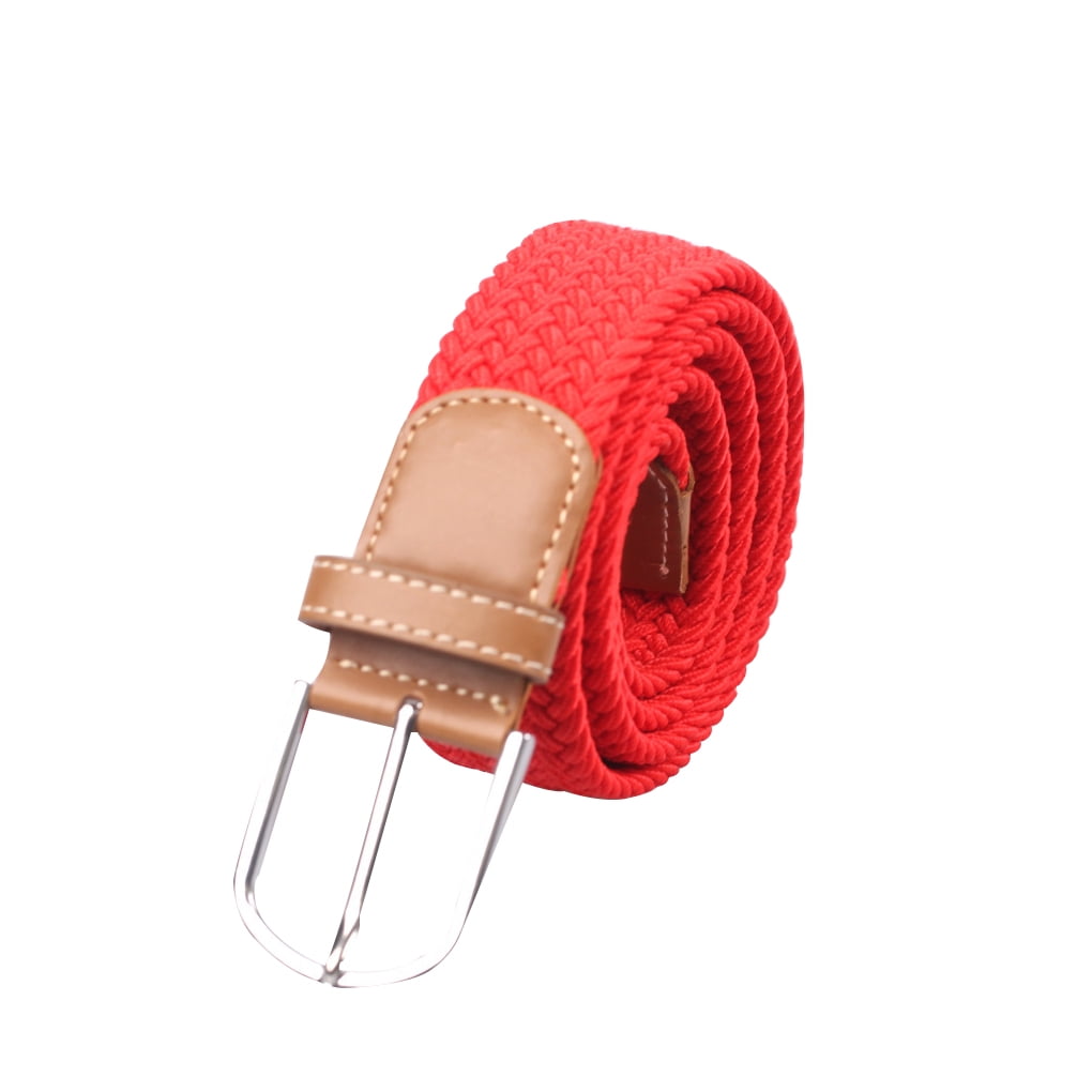 TureClos Elastic Adjustable Waistband Canvas Knit Belt Anti-allergy ...