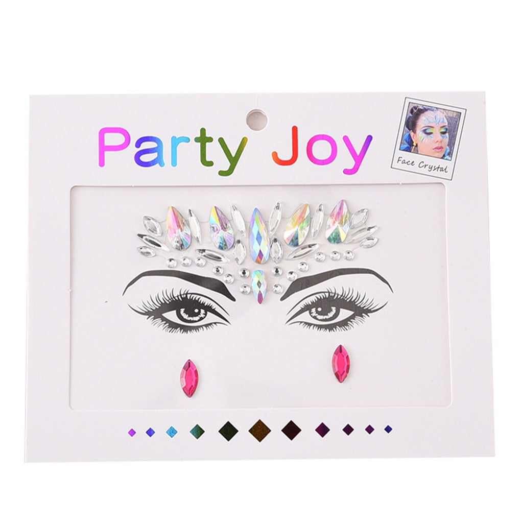TureClos Eye Forehead Jewels Rhinestone Self Adhesive Stickers Bling ...