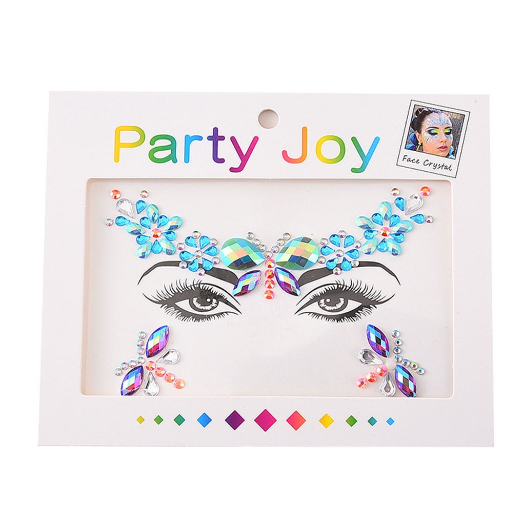 TureClos Eye Forehead Jewels Rhinestone Self Adhesive Stickers Bling ...